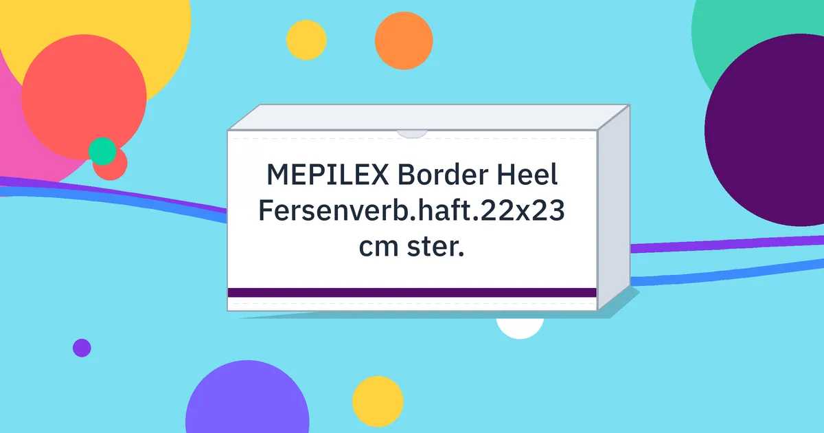 Symbolbild: Packung mit der Aufschrift MEPILEX Border Heel Fersenverb.haft.22x23 cm ster. (PZN 20171011) – Verfügbarkeit und Bezug in Apotheken in Frankfurt am Main