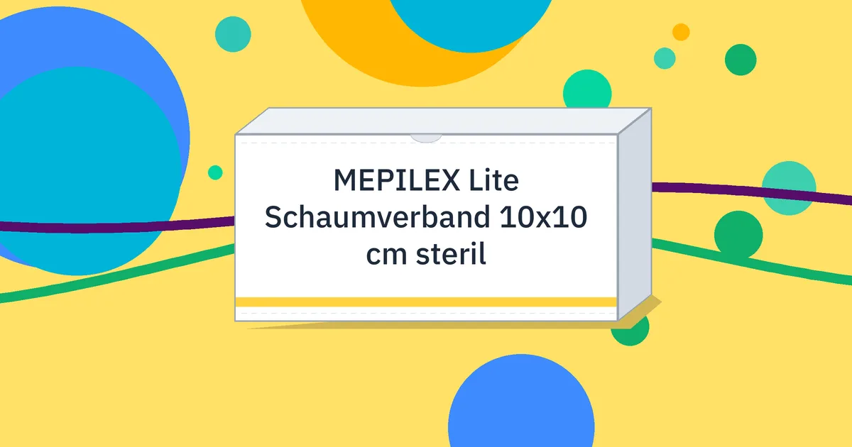 Symbolbild: Packung mit der Aufschrift MEPILEX Lite Schaumverband 10x10 cm steril (PZN 11511689) – Verfügbarkeit und Bezug in Apotheken in Frankfurt am Main