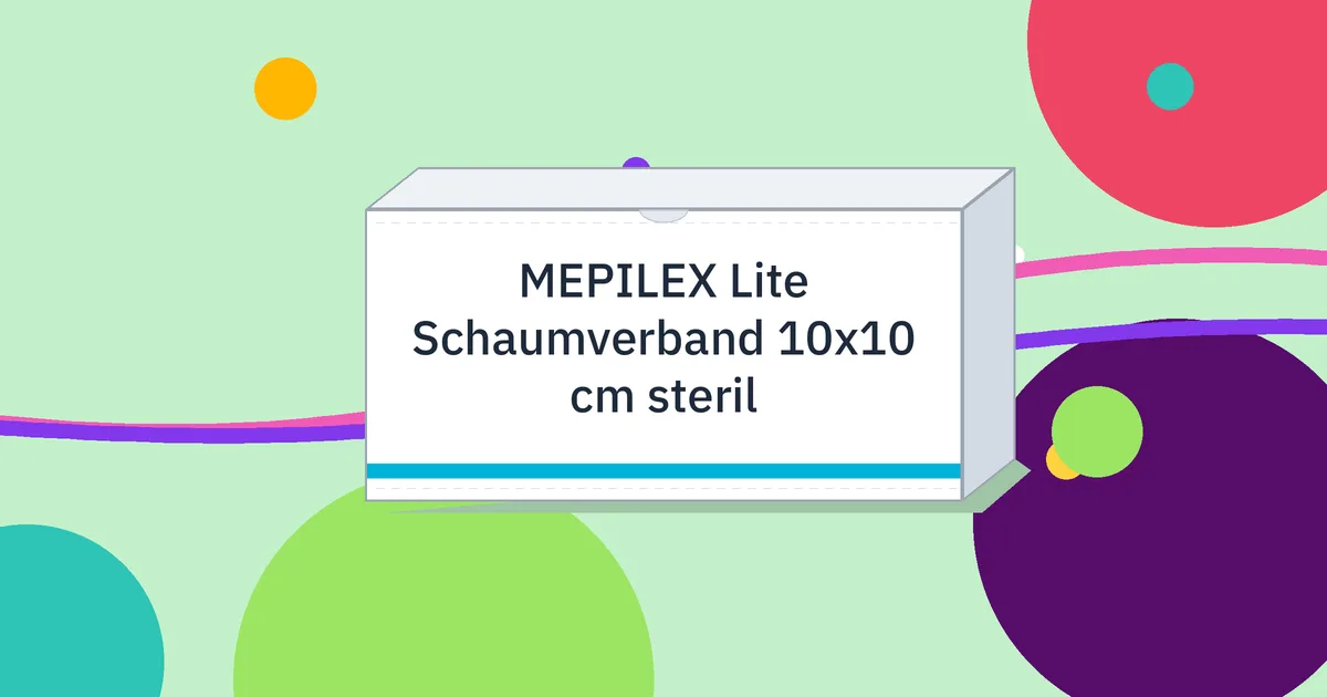 Symbolbild: Packung mit der Aufschrift MEPILEX Lite Schaumverband 10x10 cm steril (PZN 18603012) – Verfügbarkeit und Bezug in Apotheken in Frankfurt am Main