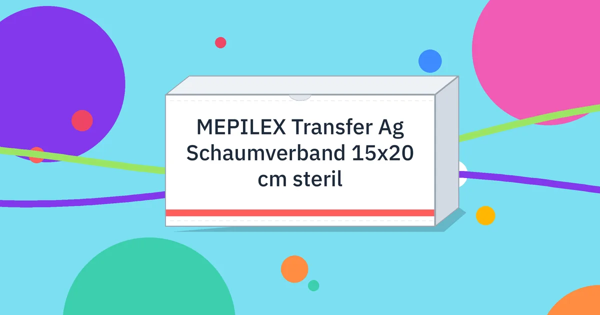 Symbolbild: Packung mit der Aufschrift MEPILEX Transfer Ag Schaumverband 15x20 cm steril (PZN 11148131) – Verfügbarkeit und Bezug in Apotheken in Frankfurt am Main