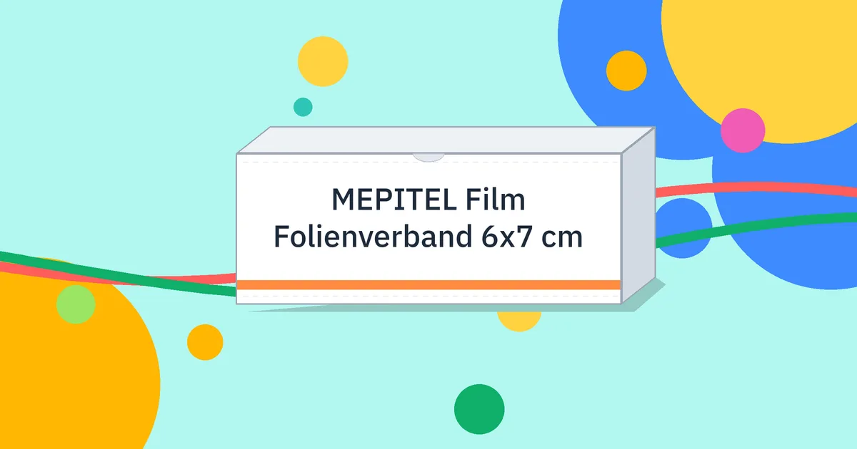 Symbolbild: Packung mit der Aufschrift MEPITEL Film Folienverband 6x7 cm (PZN 19777033) – Verfügbarkeit und Bezug in Apotheken in Frankfurt am Main