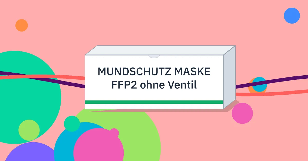 Symbolbild: Packung mit der Aufschrift MUNDSCHUTZ MASKE FFP2 ohne Ventil (PZN 05375495) – Verfügbarkeit und Bezug in Apotheken in Frankfurt am Main