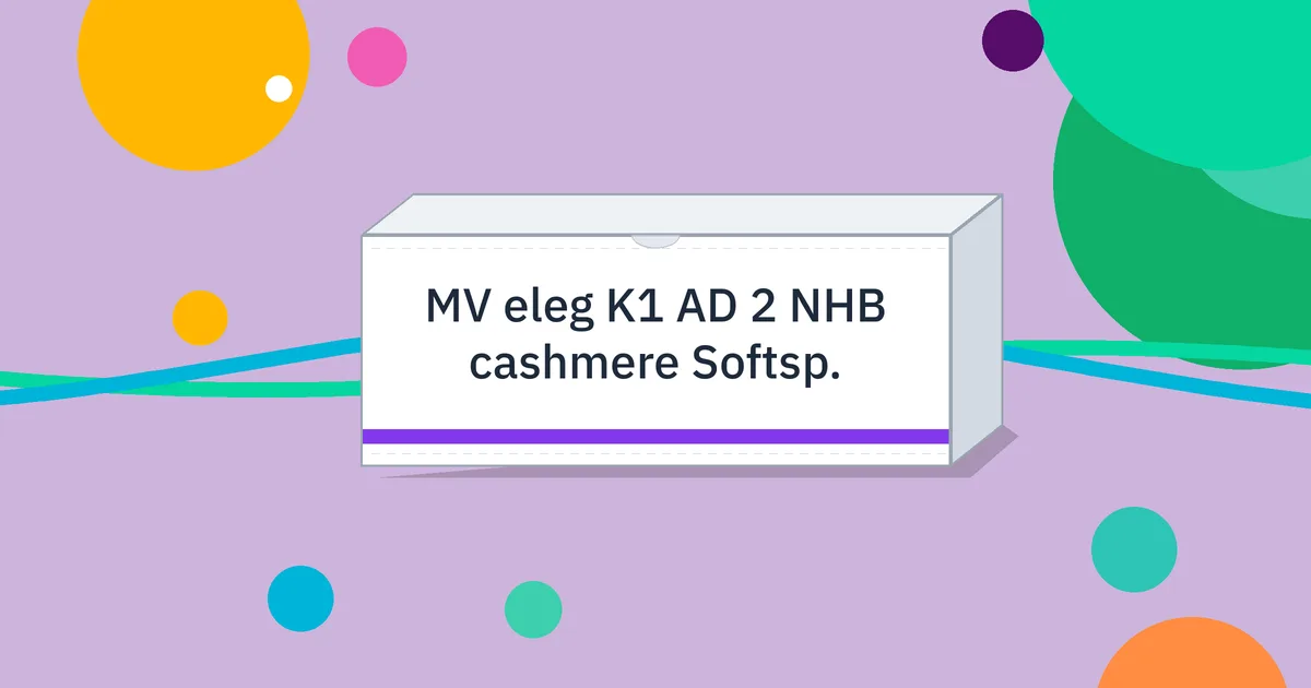 Symbolbild: Packung mit der Aufschrift MV eleg K1 AD 2 NHB cashmere Softsp. (PZN 15674336) – Verfügbarkeit und Bezug in Apotheken in Frankfurt am Main