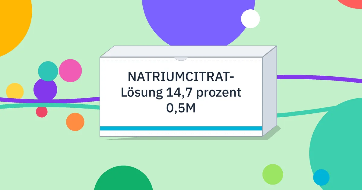 Symbolbild: Packung mit der Aufschrift NATRIUMCITRAT-Lösung 14,7 prozent 0,5M (PZN 15895362) – Verfügbarkeit und Bezug in Apotheken in Frankfurt am Main
