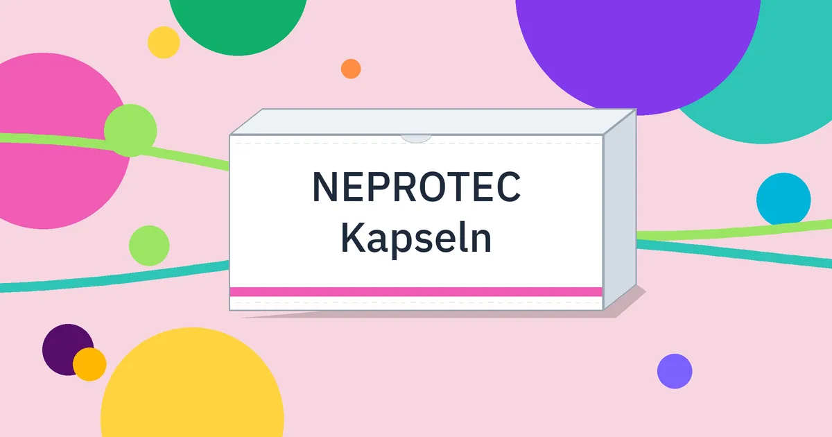 Symbolbild: Packung mit der Aufschrift NEPROTEC Kapseln (PZN 00955992) – Verfügbarkeit und Bezug in Apotheken in Frankfurt am Main