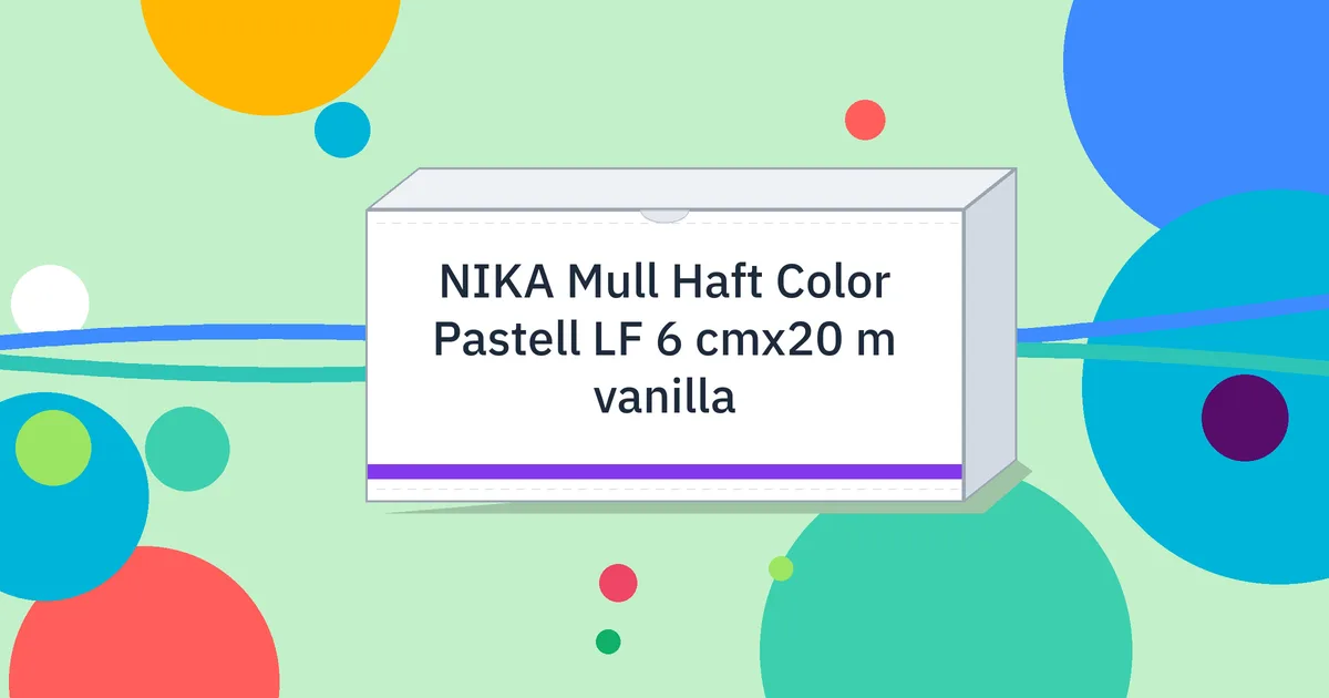 Symbolbild: Packung mit der Aufschrift NIKA Mull Haft Color Pastell LF 6 cmx20 m vanilla (PZN 13901957) – Verfügbarkeit und Bezug in Apotheken in Frankfurt am Main