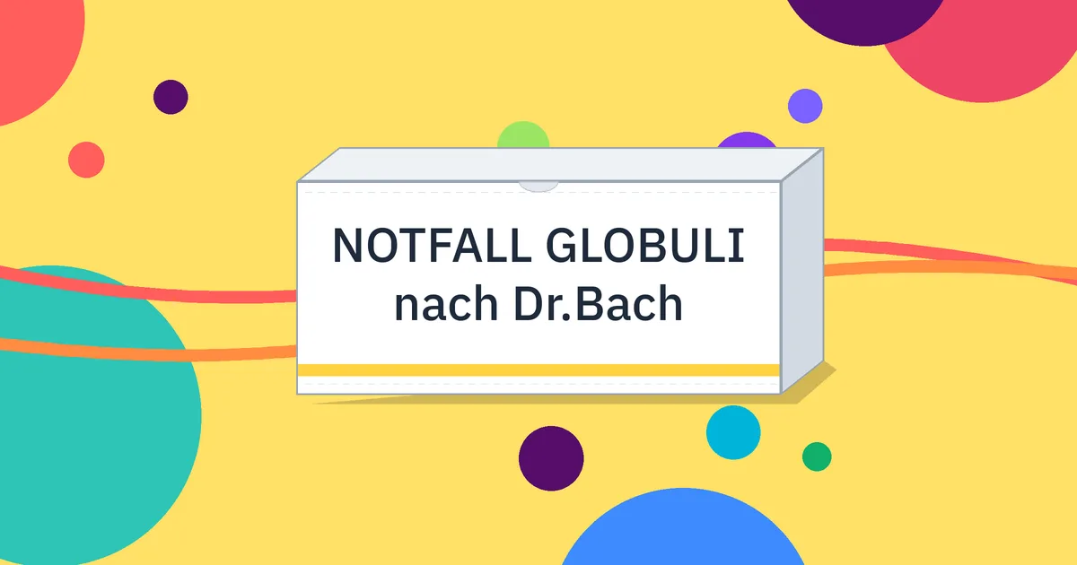 Symbolbild: Packung mit der Aufschrift NOTFALL GLOBULI nach Dr.Bach (PZN 09749691) – Verfügbarkeit und Bezug in Apotheken in Frankfurt am Main