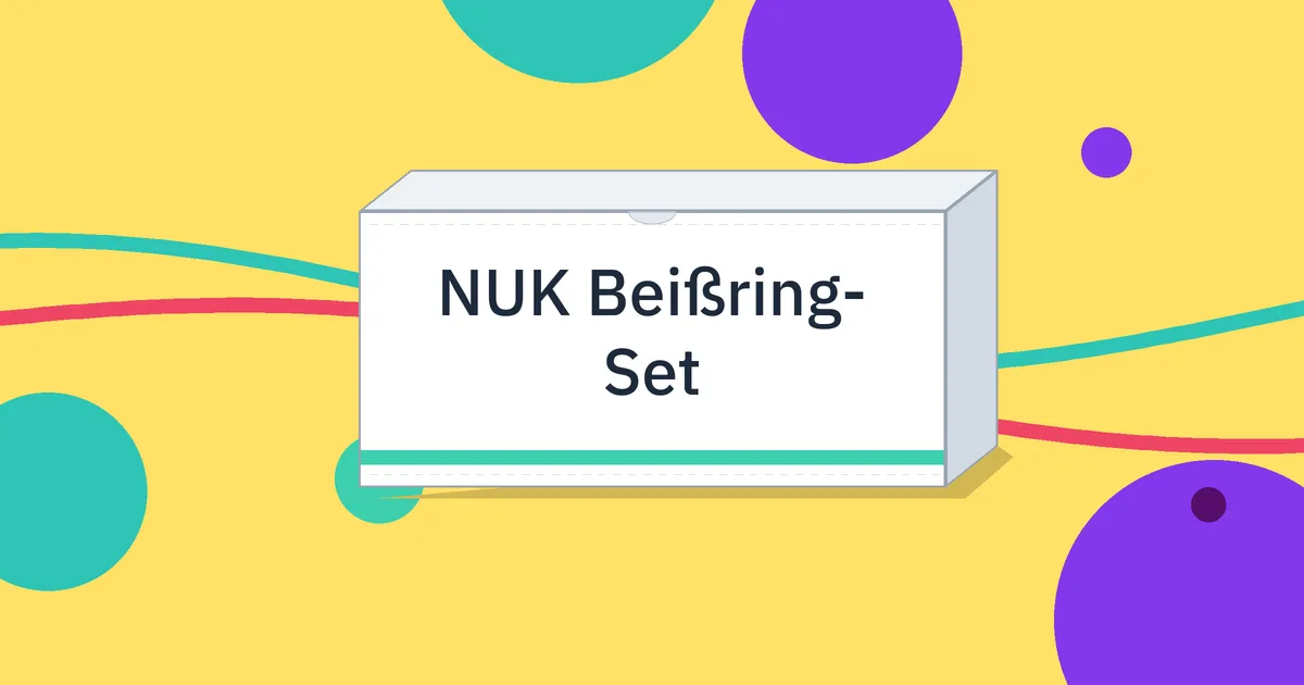 Symbolbild: Packung mit der Aufschrift NUK Beißring-Set (PZN 13707907) – Verfügbarkeit und Bezug in Apotheken in Frankfurt am Main