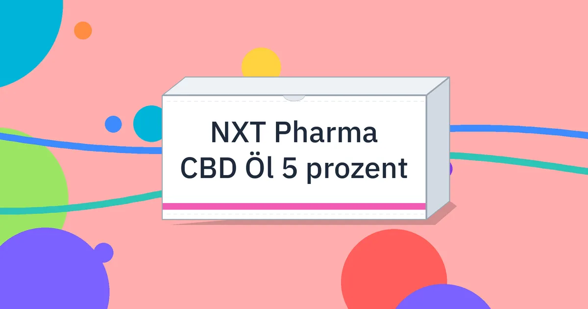Symbolbild: Packung mit der Aufschrift NXT Pharma CBD Öl 5 prozent (PZN 17293791) – Verfügbarkeit und Bezug in Apotheken in Frankfurt am Main