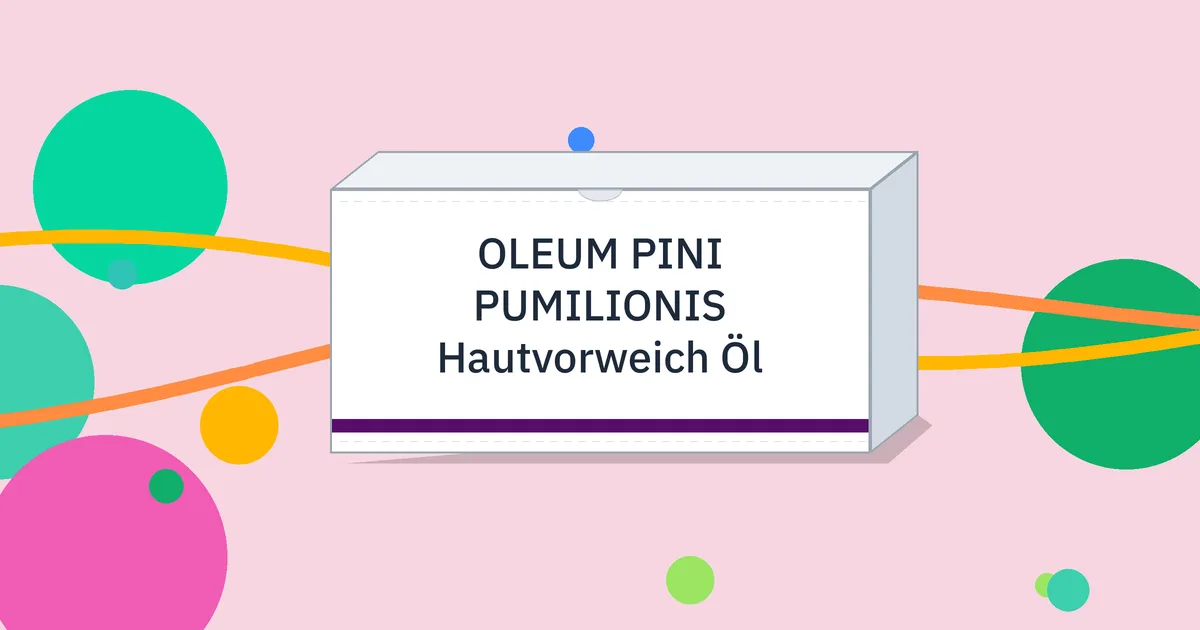 Symbolbild: Packung mit der Aufschrift OLEUM PINI PUMILIONIS Hautvorweich Öl (PZN 07364679) – Verfügbarkeit und Bezug in Apotheken in Frankfurt am Main