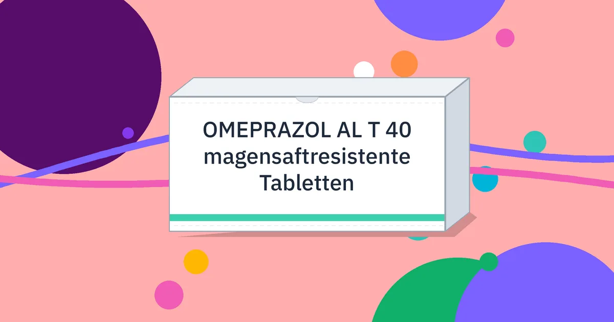 Symbolbild: Packung mit der Aufschrift OMEPRAZOL AL T 40 magensaftresistente Tabletten (PZN 06634817) – Verfügbarkeit und Bezug in Apotheken in Frankfurt am Main