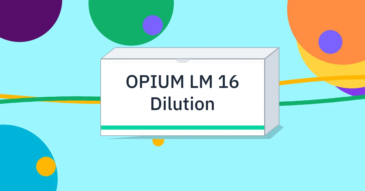 Symbolbild: Packung mit der Aufschrift OPIUM LM 16 Dilution (PZN 12972151) – Verfügbarkeit und Bezug in Apotheken in Frankfurt am Main