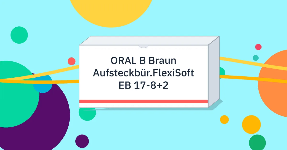 Symbolbild: Packung mit der Aufschrift ORAL B Braun Aufsteckbür.FlexiSoft EB 17-8+2 (PZN 04362415) – Verfügbarkeit und Bezug in Apotheken in Frankfurt am Main