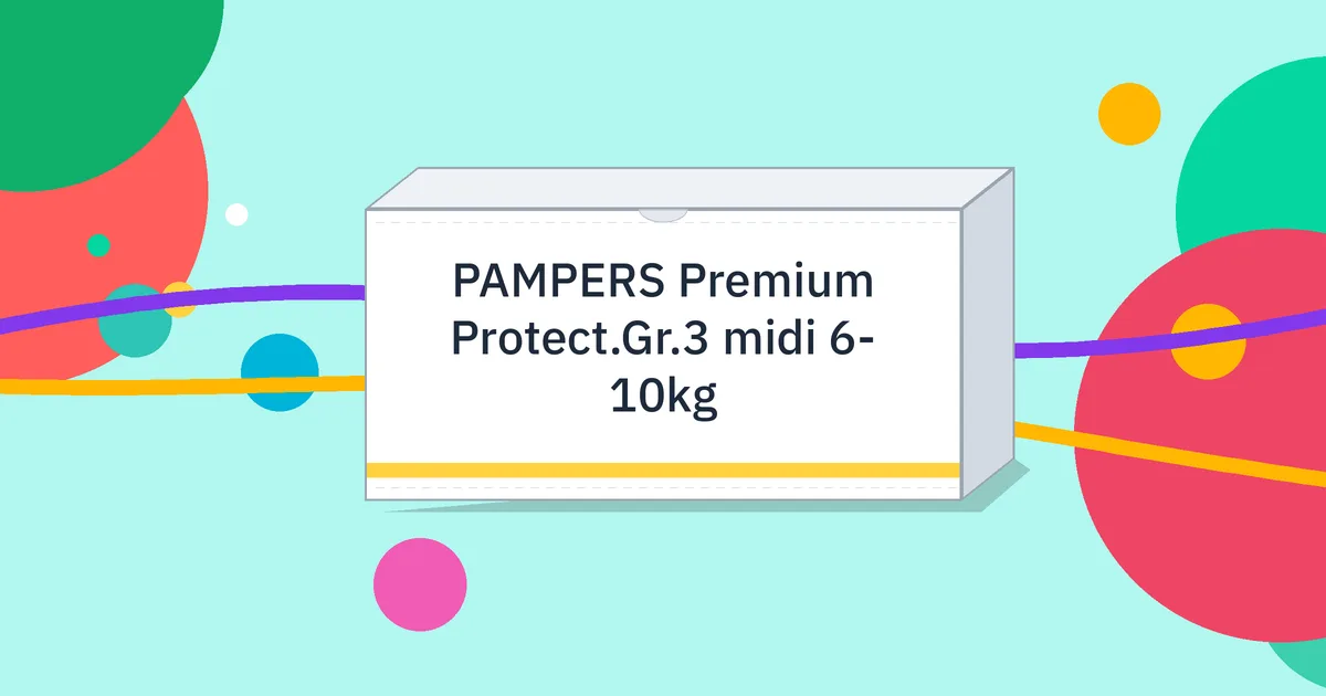 Symbolbild: Packung mit der Aufschrift PAMPERS Premium Protect.Gr.3 midi 6-10kg (PZN 16737079) – Verfügbarkeit und Bezug in Apotheken in Frankfurt am Main