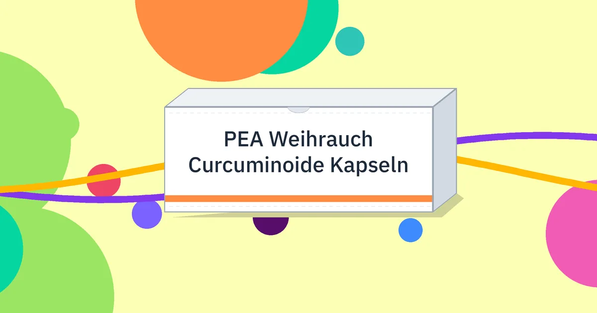 Symbolbild: Packung mit der Aufschrift PEA Weihrauch Curcuminoide Kapseln (PZN 20899089) – Verfügbarkeit und Bezug in Apotheken in Frankfurt am Main