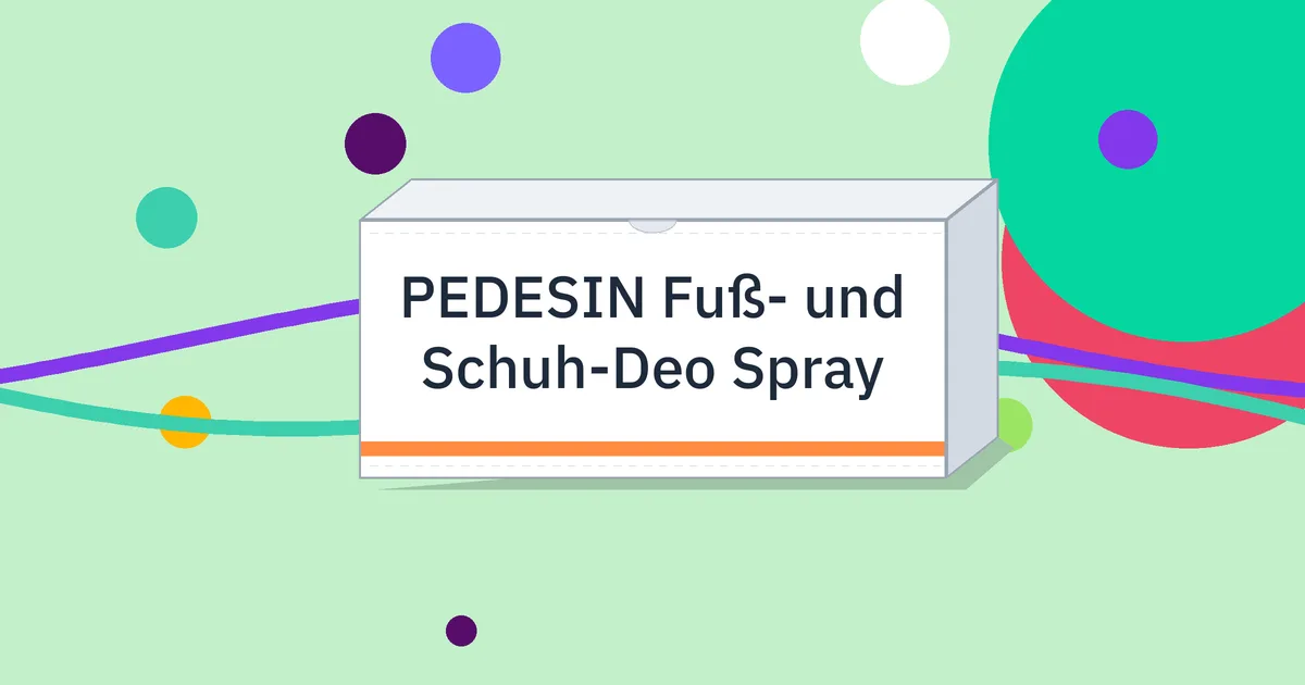 Symbolbild: Packung mit der Aufschrift PEDESIN Fuß- und Schuh-Deo Spray (PZN 16398743) – Verfügbarkeit und Bezug in Apotheken in Frankfurt am Main
