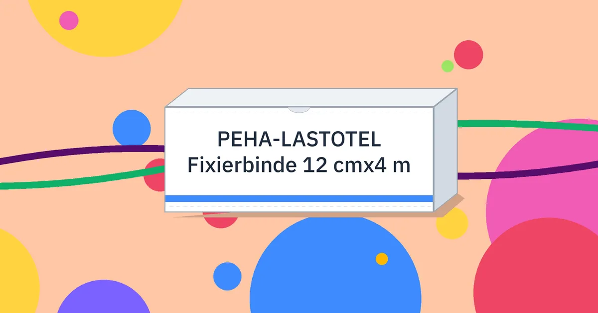 Symbolbild: Packung mit der Aufschrift PEHA-LASTOTEL Fixierbinde 12 cmx4 m (PZN 10069487) – Verfügbarkeit und Bezug in Apotheken in Frankfurt am Main