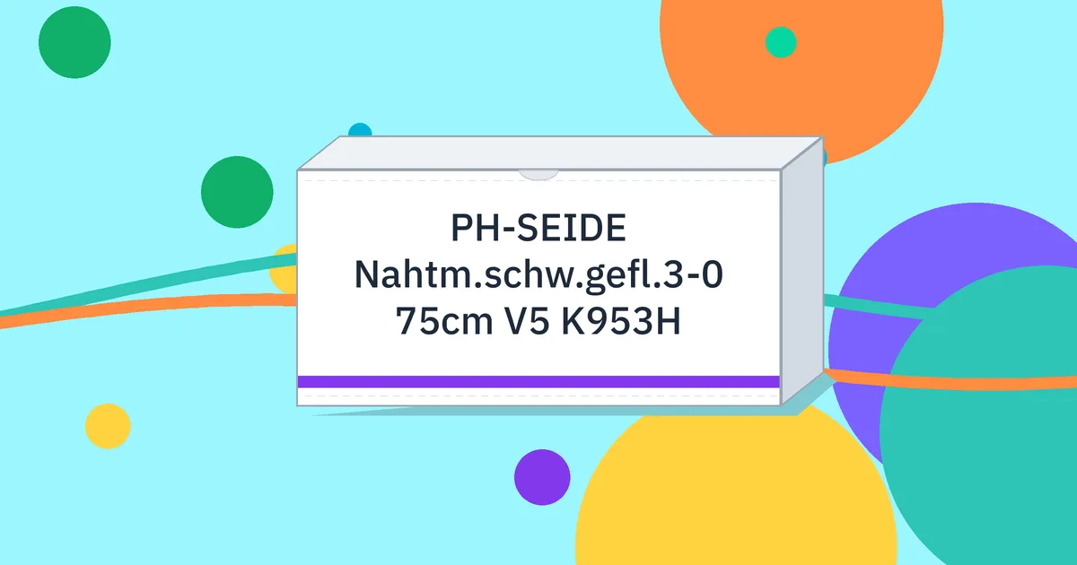 Symbolbild: Packung mit der Aufschrift PH-SEIDE Nahtm.schw.gefl.3-0 75cm V5 K953H (PZN 16147567) – Verfügbarkeit und Bezug in Apotheken in Frankfurt am Main