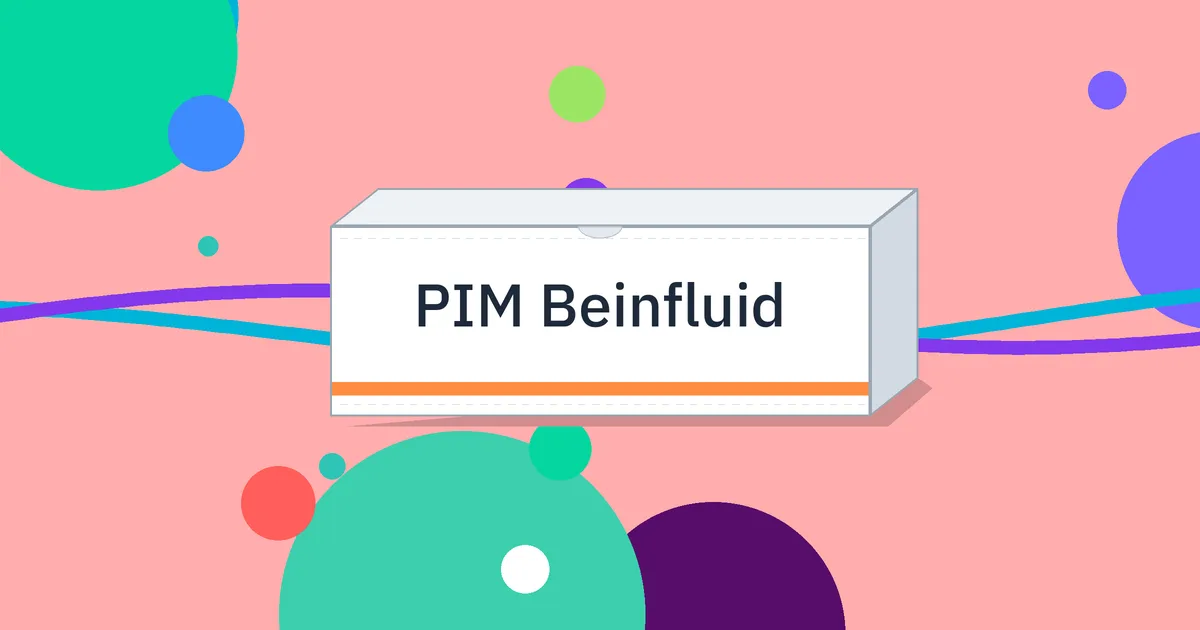 Symbolbild: Packung mit der Aufschrift PIM Beinfluid (PZN 07503336) – Verfügbarkeit und Bezug in Apotheken in Frankfurt am Main