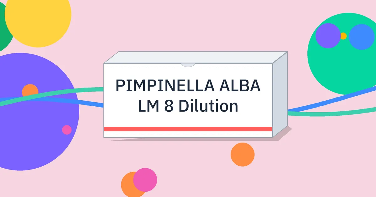 Symbolbild: Packung mit der Aufschrift PIMPINELLA ALBA LM 8 Dilution (PZN 13643840) – Verfügbarkeit und Bezug in Apotheken in Frankfurt am Main