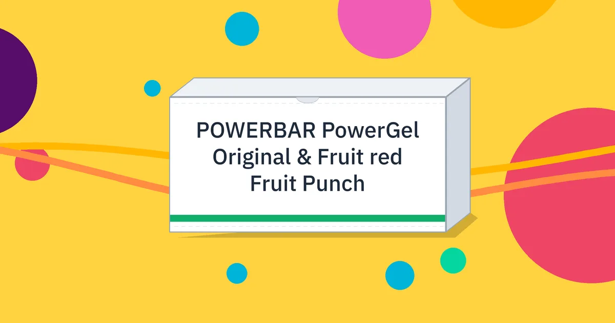 Symbolbild: Packung mit der Aufschrift POWERBAR PowerGel Original & Fruit red Fruit Punch (PZN 15531401) – Verfügbarkeit und Bezug in Apotheken in Frankfurt am Main