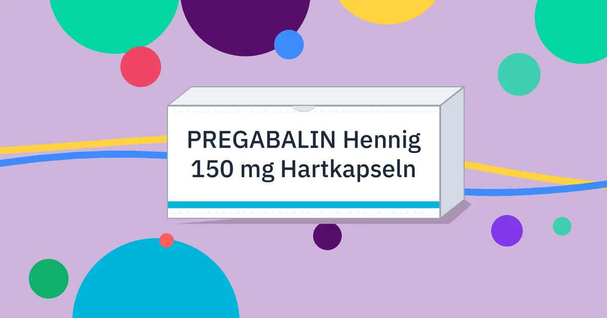 Symbolbild: Packung mit der Aufschrift PREGABALIN Hennig 150 mg Hartkapseln (PZN 11003817) – Verfügbarkeit und Bezug in Apotheken in Frankfurt am Main