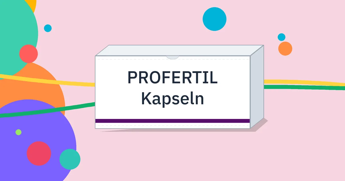 Symbolbild: Packung mit der Aufschrift PROFERTIL Kapseln (PZN 00293640) – Verfügbarkeit und Bezug in Apotheken in Frankfurt am Main