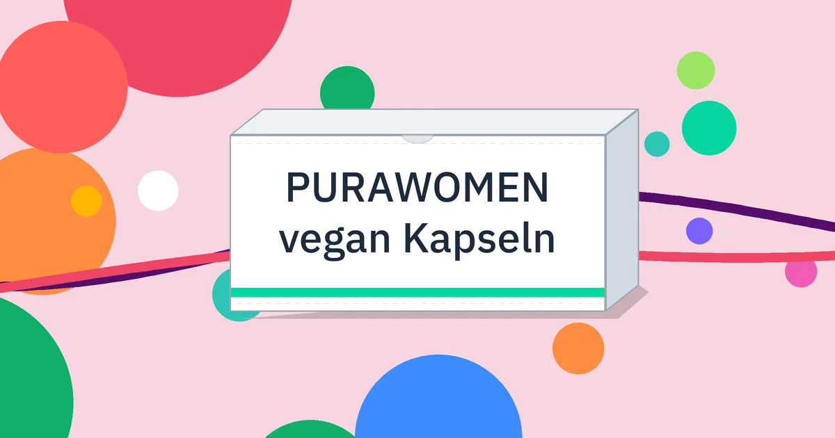 Symbolbild: Packung mit der Aufschrift PURAWOMEN vegan Kapseln (PZN 18656445) – Verfügbarkeit und Bezug in Apotheken in Frankfurt am Main