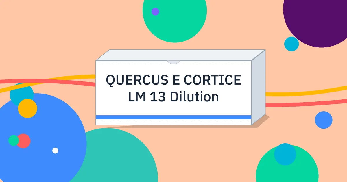 Symbolbild: Packung mit der Aufschrift QUERCUS E CORTICE LM 13 Dilution (PZN 13674148) – Verfügbarkeit und Bezug in Apotheken in Frankfurt am Main