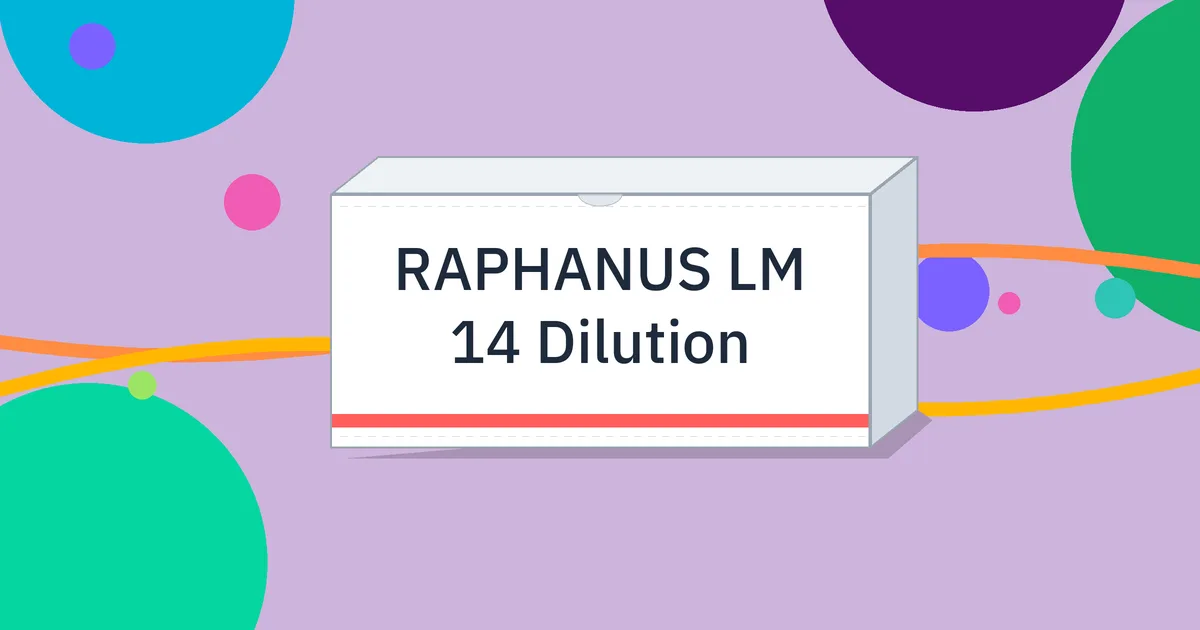 Symbolbild: Packung mit der Aufschrift RAPHANUS LM 14 Dilution (PZN 13677000) – Verfügbarkeit und Bezug in Apotheken in Frankfurt am Main