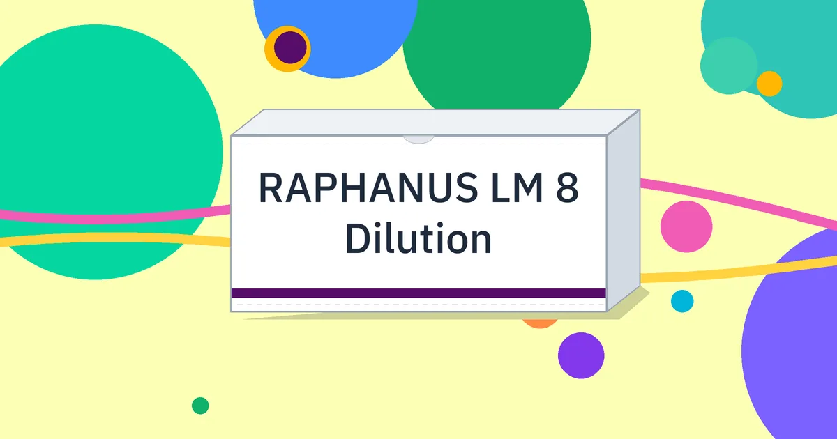 Symbolbild: Packung mit der Aufschrift RAPHANUS LM 8 Dilution (PZN 13676851) – Verfügbarkeit und Bezug in Apotheken in Frankfurt am Main