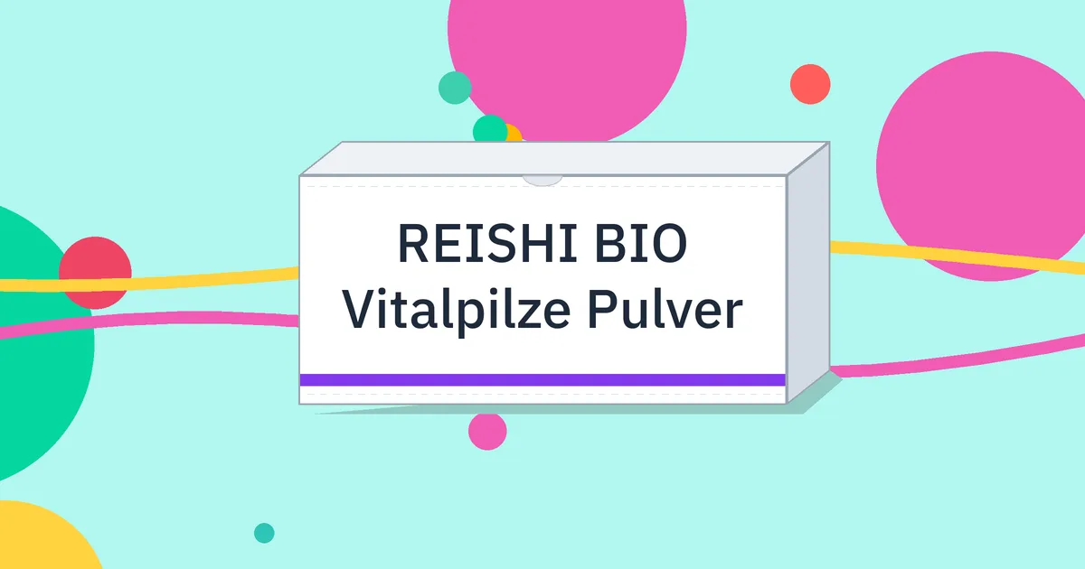 Symbolbild: Packung mit der Aufschrift REISHI BIO Vitalpilze Pulver (PZN 09460364) – Verfügbarkeit und Bezug in Apotheken in Frankfurt am Main