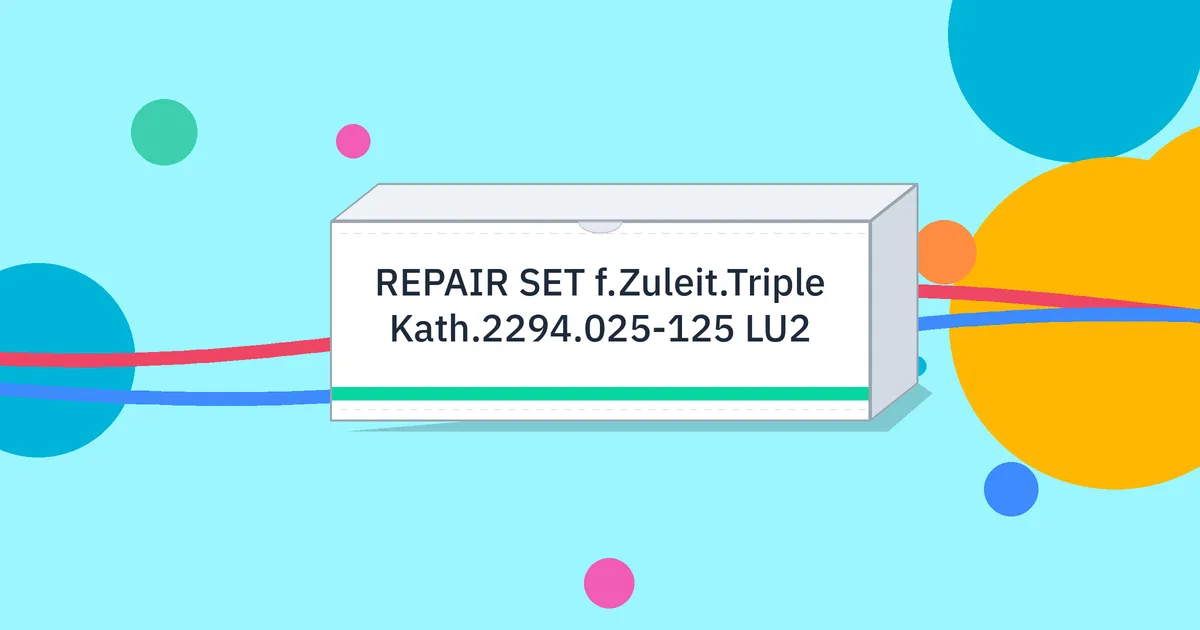 Symbolbild: Packung mit der Aufschrift REPAIR SET f.Zuleit.Triple Kath.2294.025-125 LU2 (PZN 09398501) – Verfügbarkeit und Bezug in Apotheken in Frankfurt am Main