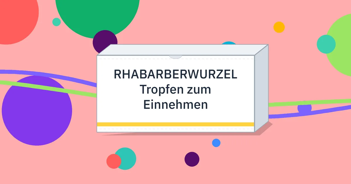 Symbolbild: Packung mit der Aufschrift RHABARBERWURZEL Tropfen zum Einnehmen (PZN 11867274) – Verfügbarkeit und Bezug in Apotheken in Frankfurt am Main