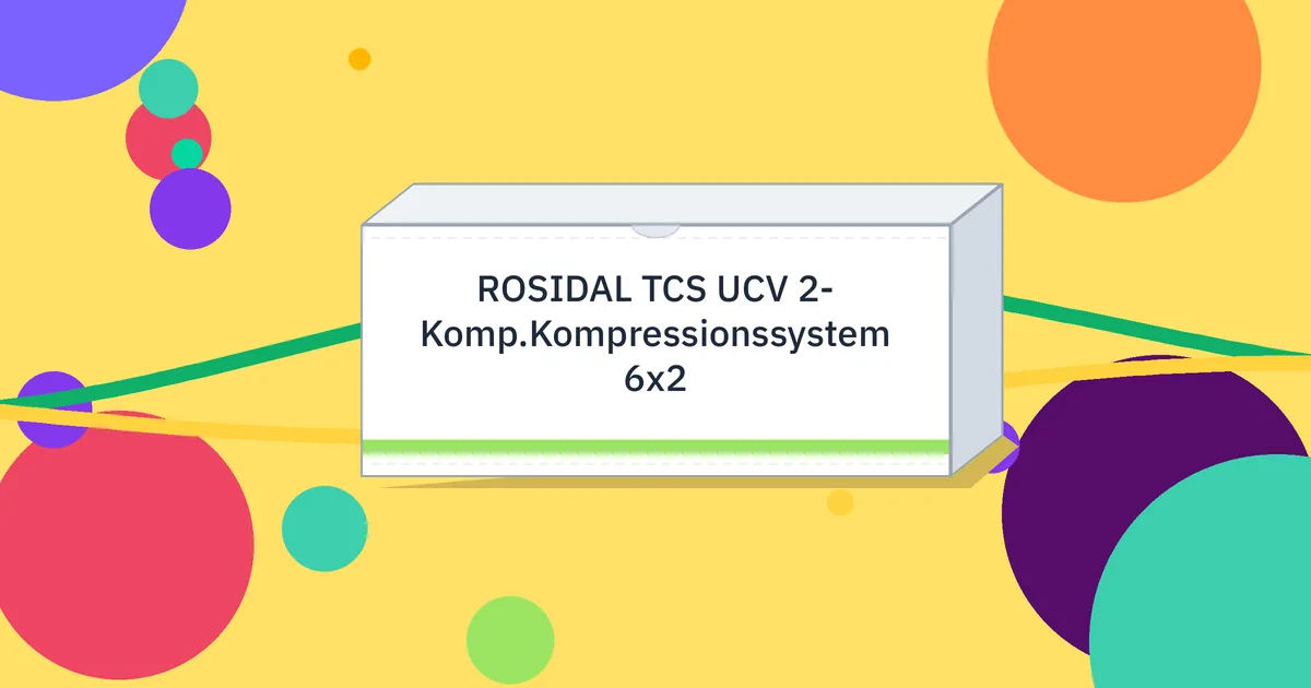Symbolbild: Packung mit der Aufschrift ROSIDAL TCS UCV 2-Komp.Kompressionssystem 6x2 (PZN 11729833) – Verfügbarkeit und Bezug in Apotheken in Frankfurt am Main