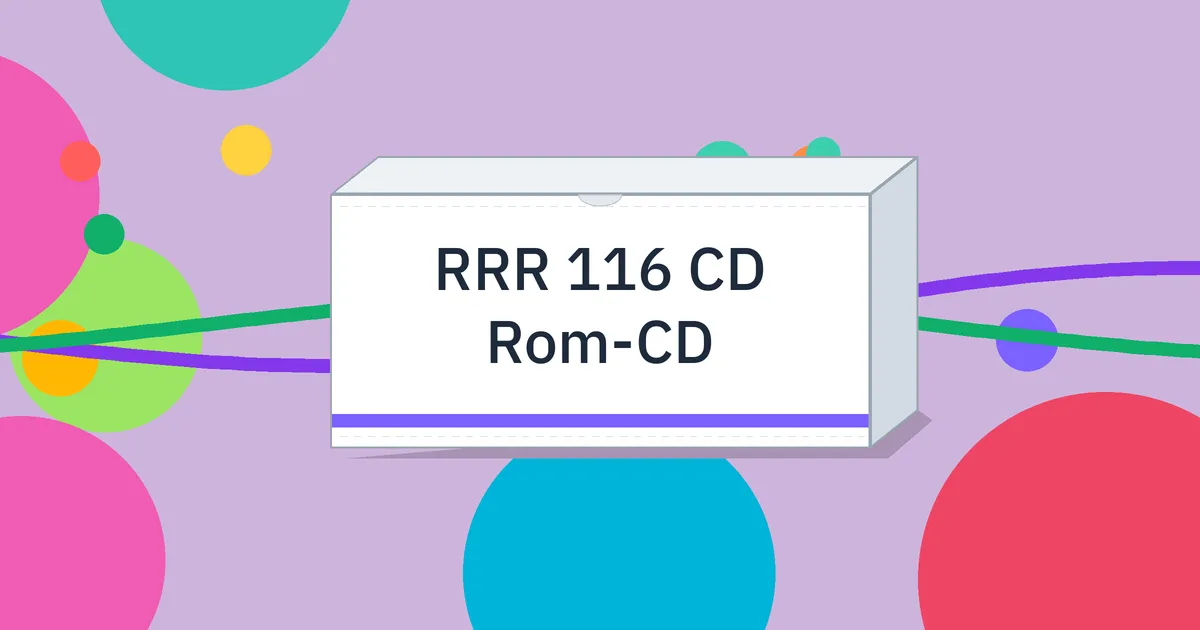 Symbolbild: Packung mit der Aufschrift RRR 116 CD Rom-CD (PZN 05975522) – Verfügbarkeit und Bezug in Apotheken in Frankfurt am Main