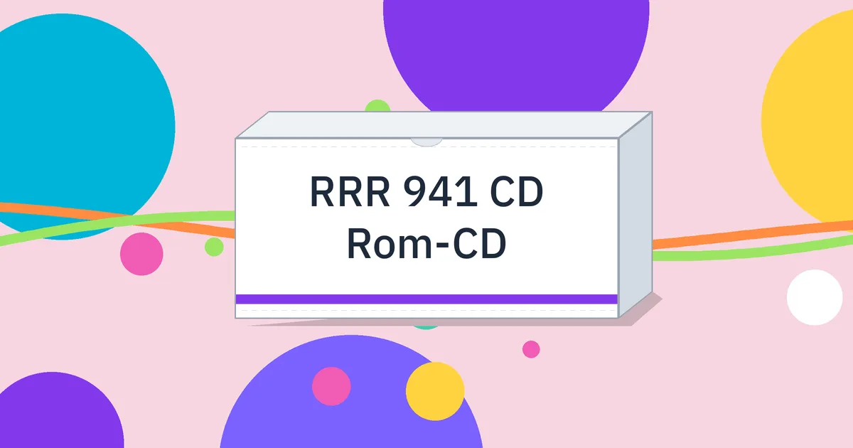 Symbolbild: Packung mit der Aufschrift RRR 941 CD Rom-CD (PZN 05975947) – Verfügbarkeit und Bezug in Apotheken in Frankfurt am Main