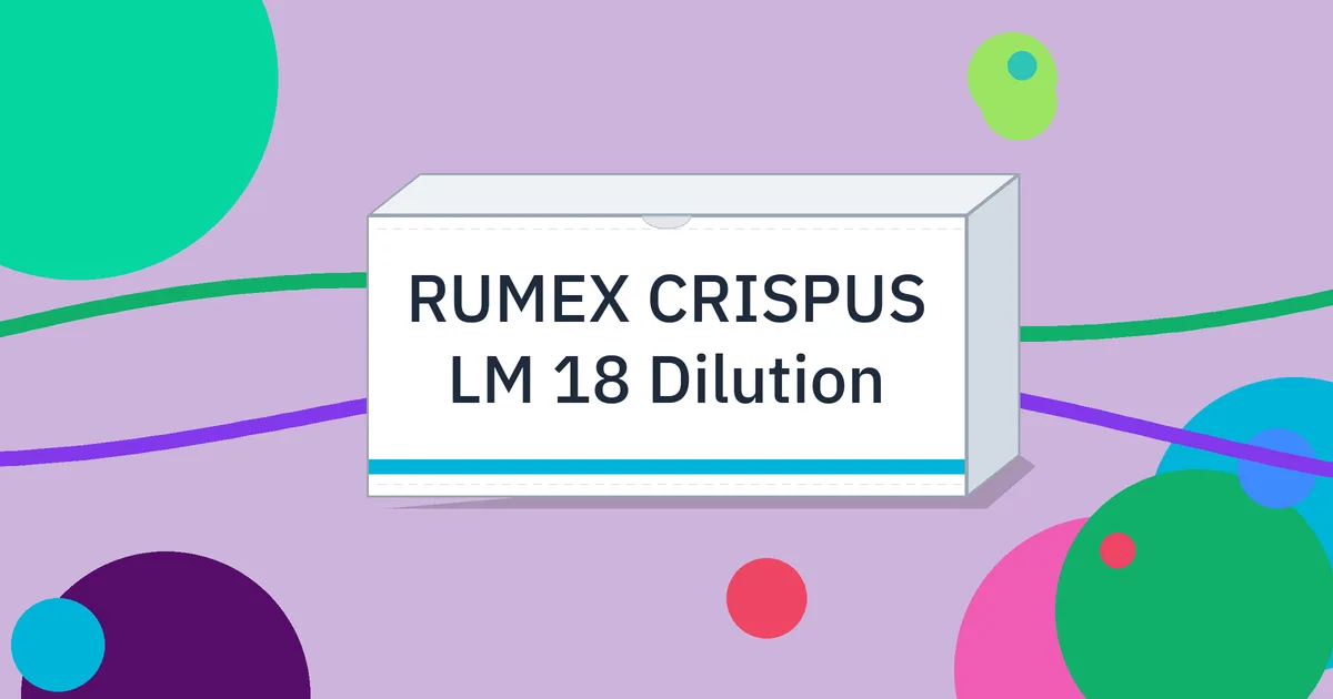Symbolbild: Packung mit der Aufschrift RUMEX CRISPUS LM 18 Dilution (PZN 13172837) – Verfügbarkeit und Bezug in Apotheken in Frankfurt am Main