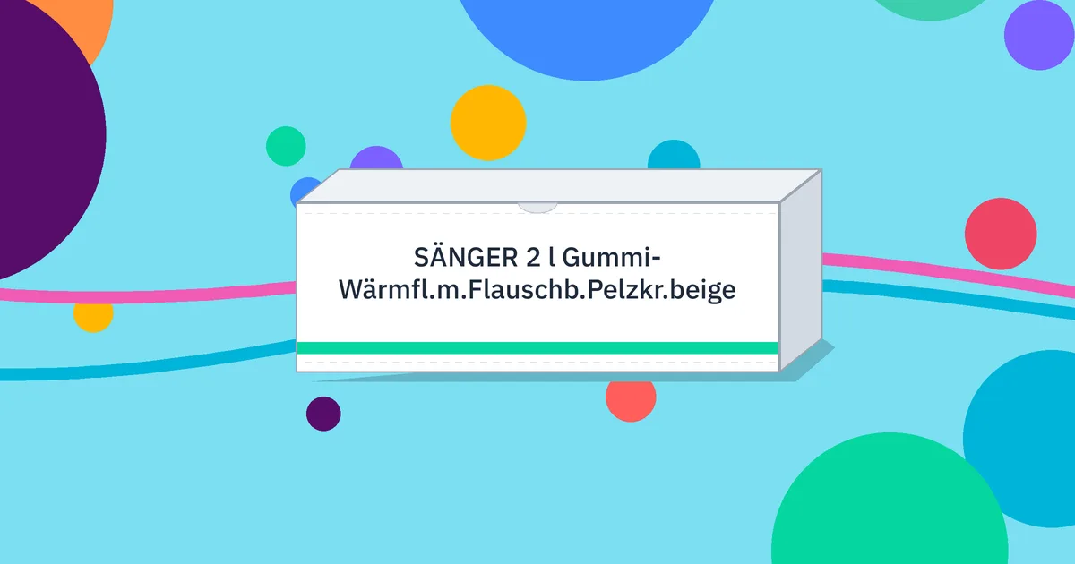 Symbolbild: Packung mit der Aufschrift SÄNGER 2 l Gummi-Wärmfl.m.Flauschb.Pelzkr.beige (PZN 00773535) – Verfügbarkeit und Bezug in Apotheken in Frankfurt am Main