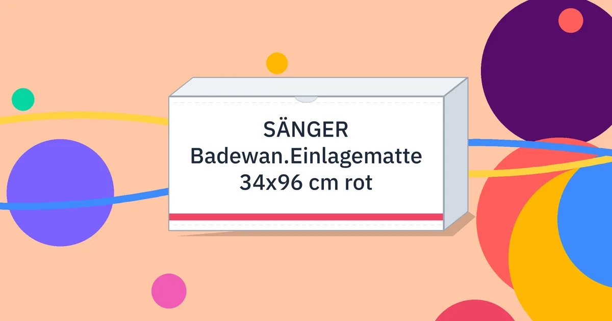 Symbolbild: Packung mit der Aufschrift SÄNGER Badewan.Einlagematte 34x96 cm rot (PZN 01307373) – Verfügbarkeit und Bezug in Apotheken in Frankfurt am Main