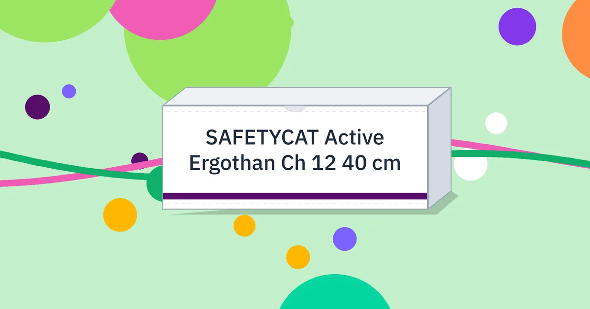 Symbolbild: Packung mit der Aufschrift SAFETYCAT Active Ergothan Ch 12 40 cm (PZN 02695934) – Verfügbarkeit und Bezug in Apotheken in Frankfurt am Main
