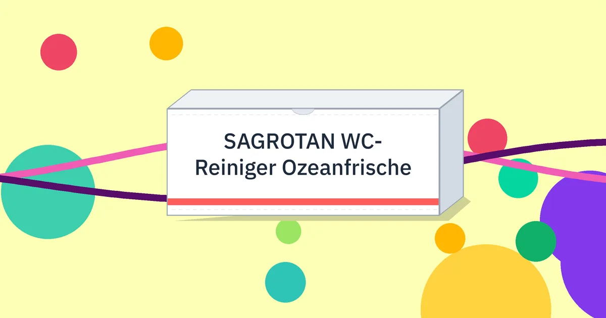 Symbolbild: Packung mit der Aufschrift SAGROTAN WC-Reiniger Ozeanfrische (PZN 20722959) – Verfügbarkeit und Bezug in Apotheken in Frankfurt am Main