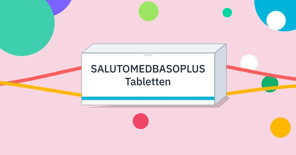 Symbolbild: Packung mit der Aufschrift SALUTOMEDBASOPLUS Tabletten (PZN 13583718) – Verfügbarkeit und Bezug in Apotheken in Frankfurt am Main