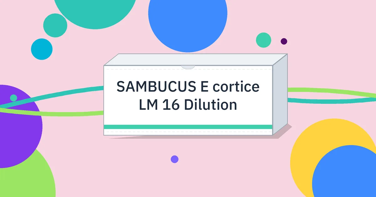Symbolbild: Packung mit der Aufschrift SAMBUCUS E cortice LM 16 Dilution (PZN 13180015) – Verfügbarkeit und Bezug in Apotheken in Frankfurt am Main