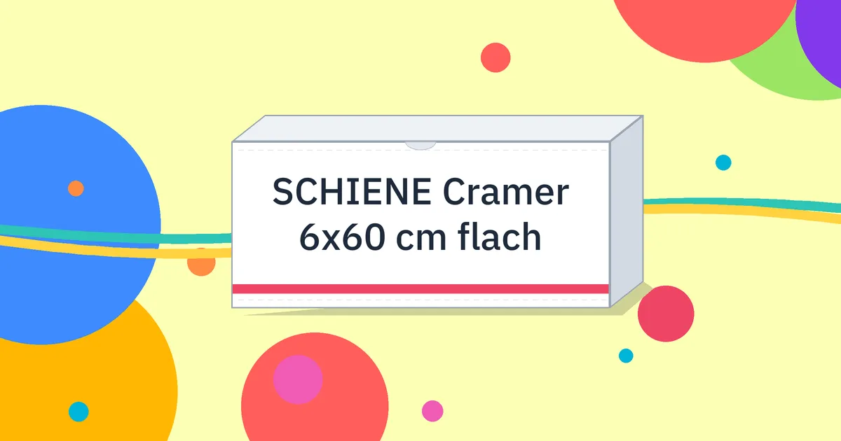 Symbolbild: Packung mit der Aufschrift SCHIENE Cramer 6x60 cm flach (PZN 01968376) – Verfügbarkeit und Bezug in Apotheken in Frankfurt am Main