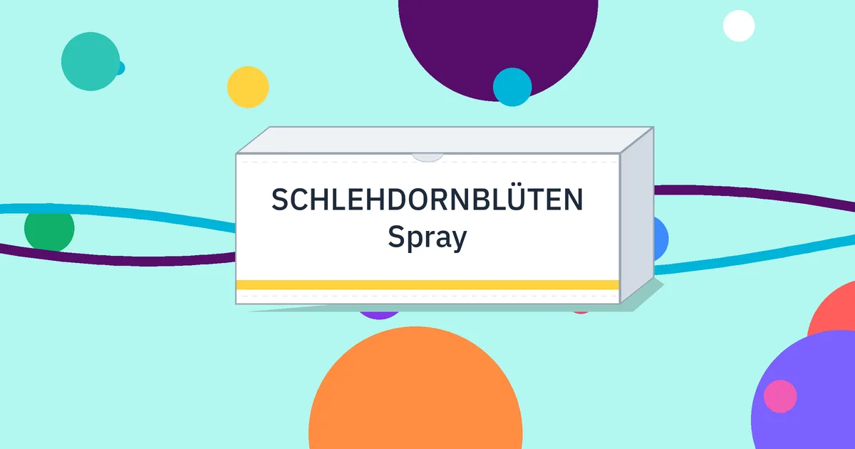 Symbolbild: Packung mit der Aufschrift SCHLEHDORNBLÜTEN Spray (PZN 11713588) – Verfügbarkeit und Bezug in Apotheken in Frankfurt am Main