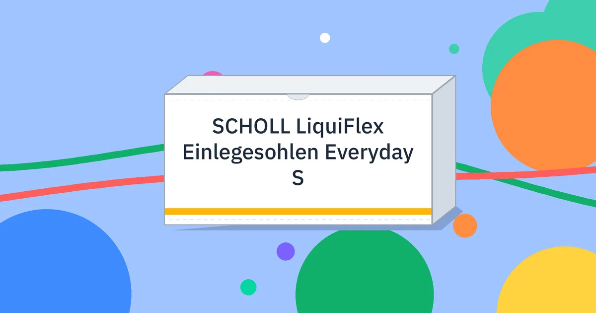 Symbolbild: Packung mit der Aufschrift SCHOLL LiquiFlex Einlegesohlen Everyday S (PZN 18296751) – Verfügbarkeit und Bezug in Apotheken in Frankfurt am Main