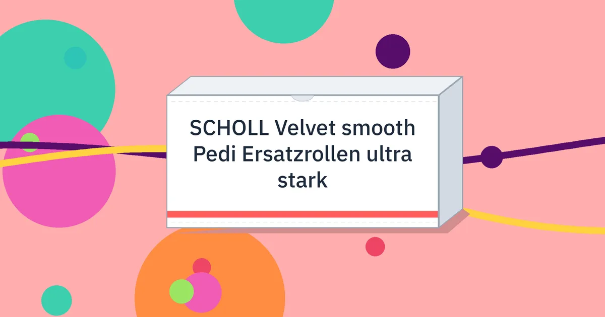 Symbolbild: Packung mit der Aufschrift SCHOLL Velvet smooth Pedi Ersatzrollen ultra stark (PZN 12725926) – Verfügbarkeit und Bezug in Apotheken in Frankfurt am Main