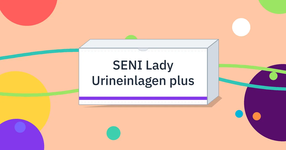 Symbolbild: Packung mit der Aufschrift SENI Lady Urineinlagen plus (PZN 12664082) – Verfügbarkeit und Bezug in Apotheken in Frankfurt am Main