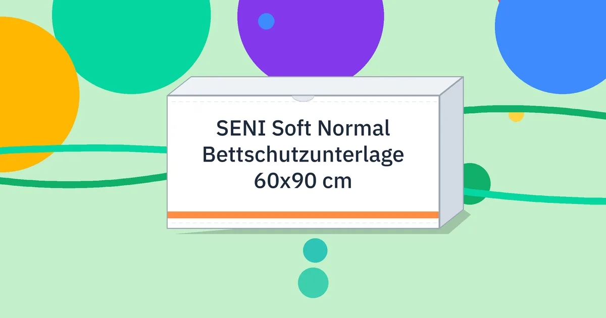 Symbolbild: Packung mit der Aufschrift SENI Soft Normal Bettschutzunterlage 60x90 cm (PZN 17169571) – Verfügbarkeit und Bezug in Apotheken in Frankfurt am Main